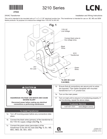 LCN 3130 Install Instructions | Manualzz