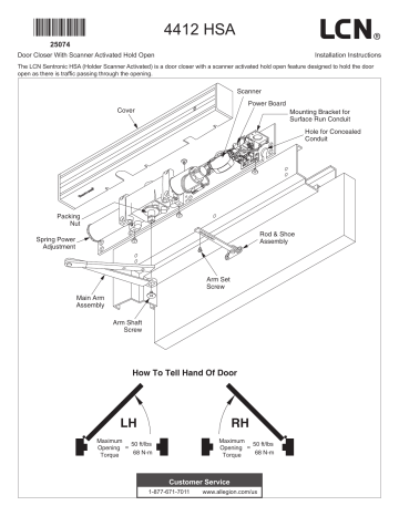 LCN 4410HSA Install Instructions | Manualzz