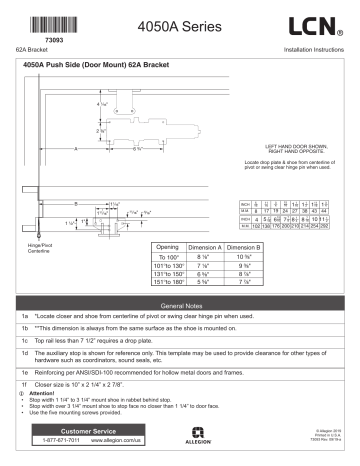 LCN 4050A Install Instructions | Manualzz
