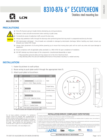 LCN 8310 Install Instructions | Manualzz