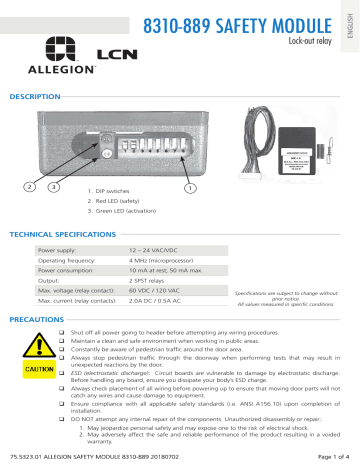 LCN 8310 Install Instructions | Manualzz