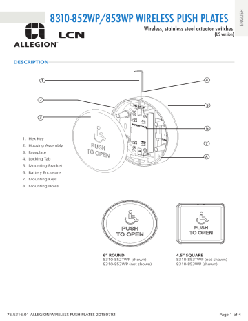 LCN 8310 Install Instructions | Manualzz