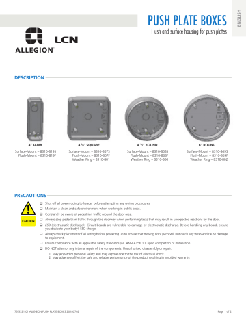 LCN 8310 Install Instructions | Manualzz