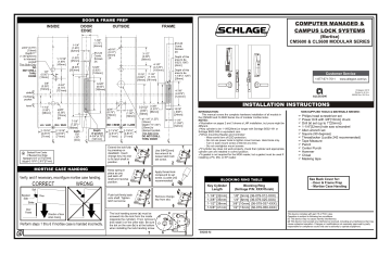 Schlage CM Install Instructions | Manualzz