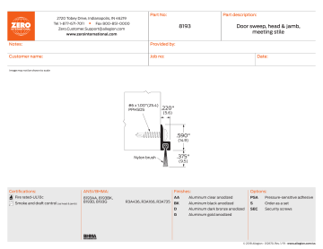 Zero Perimeter Seals Data Sheet | Manualzz