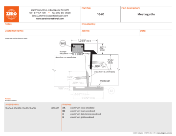 Zero Perimeter Seals Data Sheet | Manualzz
