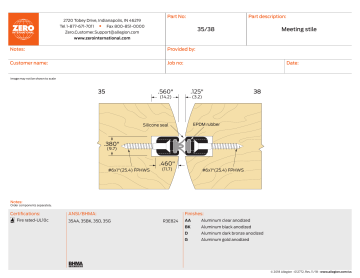 Zero Perimeter Seals Data Sheet | Manualzz