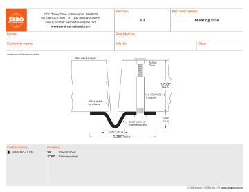 Zero Perimeter Seals Data Sheet | Manualzz