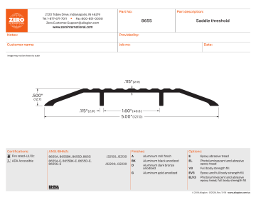 Zero Thresholds Data Sheet | Manualzz