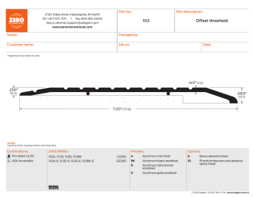Zero Thresholds Data Sheet | Manualzz