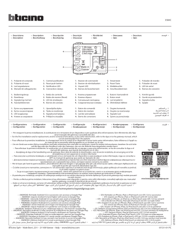 Bticino 3584C Manuale utente | Manualzz