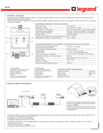 Legrand 4689 Instruction sheet | Manualzz