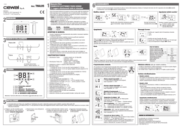 Cewal THALOS 230 Manuali Uso Termostati per Riscaldamento Data Sheet | Manualzz