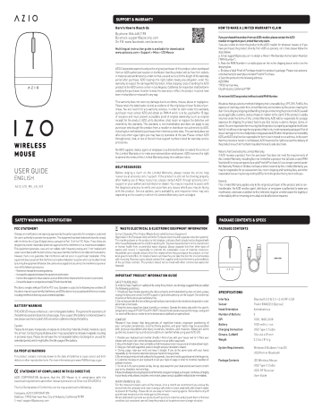 Azio IZO MOUSE User Guide | Manualzz