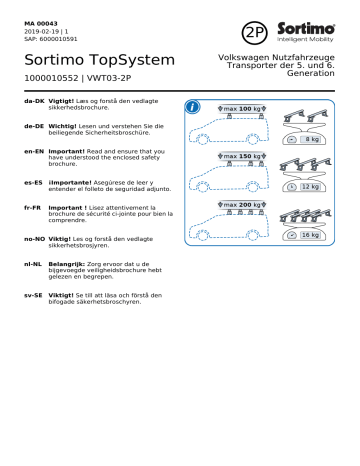 Sortimo TopSystem ProSafe VW T5 Montageanleitung | Manualzz