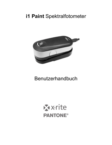 X-Rite PANTONE i1 Paint Benutzerhandbuch | Manualzz