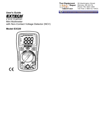 Extech Instruments EX320 User Manual | Manualzz