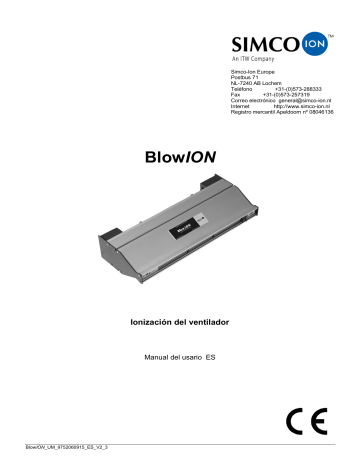Simco-Ion BlowION Manual de usuario | Manualzz