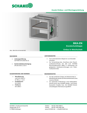 SCHAKO BKA-EN Einbau- Und Montageanleitung | Manualzz