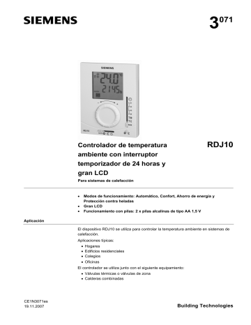 Siemens RDJ10 Manual de usuario | Manualzz