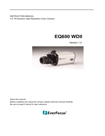 EverFocus EQ600 WDII Instruction Manual | Manualzz