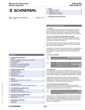 schmersal SRB 301MC Manual de usuario | Manualzz