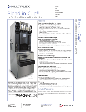 Multiplex Blend in Cup Ice On Board Specification | Manualzz