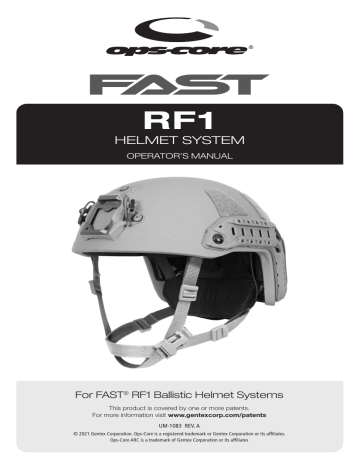 Ops-Core FAST RF1 High Cut Helmet System User Manual | Manualzz