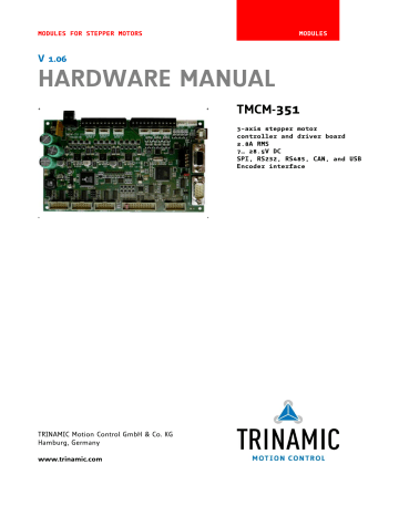 Trinamic TMCM-351 Hardware Manual | Manualzz