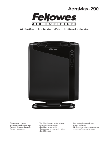 Fellowes AeraMax® 290 Air Purifier Owner Manual | Manualzz
