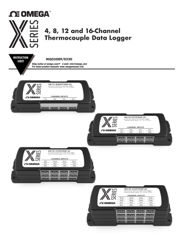 Omega OM-CP-XTCTemp-Series Owner Manual | Manualzz