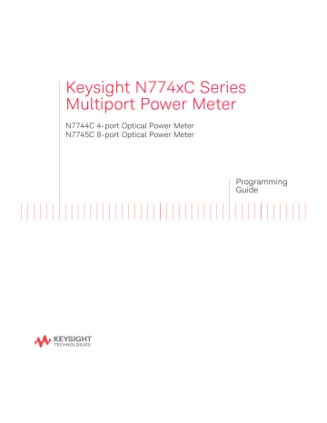 Keysight N774 C Series, N7744C, N7745C Programming Manual | Manualzz