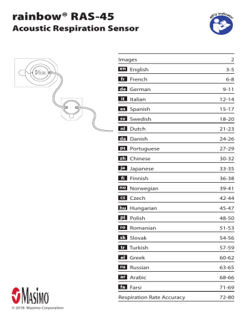 Masimo Rainbow RAS-45 Directions For Use Manual | Manualzz