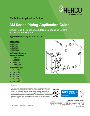 AERCO AM Series Boilers Condensing Guide | Manualzz