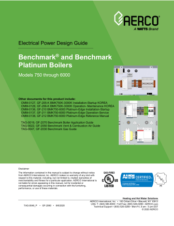 AERCO Benchmark Platinum 2500 and 3000 Condensing Guide | Manualzz