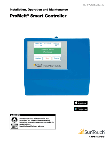 SunTouch ProMelt Smart Controller Installation Instructions | Manualzz