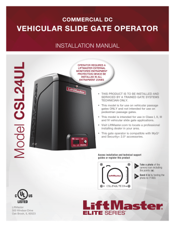 Chamberlain CSL24UL Installation Manual | Manualzz