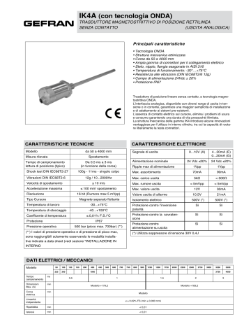gefran IK4-A Scheda dati | Manualzz