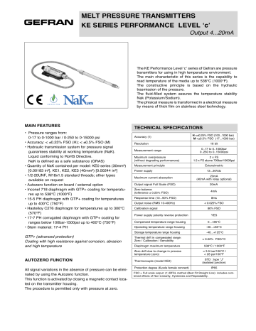 Gefran KE PLc DataSheet | Manualzz