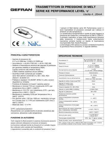 gefran KE PLc Scheda dati | Manualzz