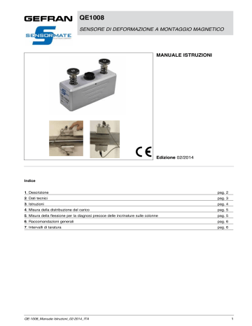 gefran QE1008 Magnet-mount strain sensor Installation manual | Manualzz