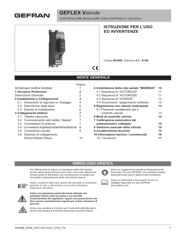 gefran GFX Valves PID Controller Istruzioni per l'uso | Manualzz
