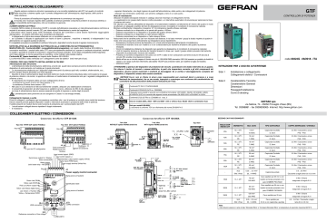 gefran GTF Power controller Guida Rapida | Manualzz