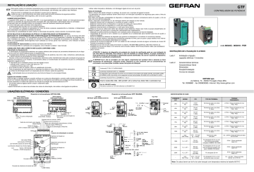 gefran GTF Power controller Guia rápido | Manualzz
