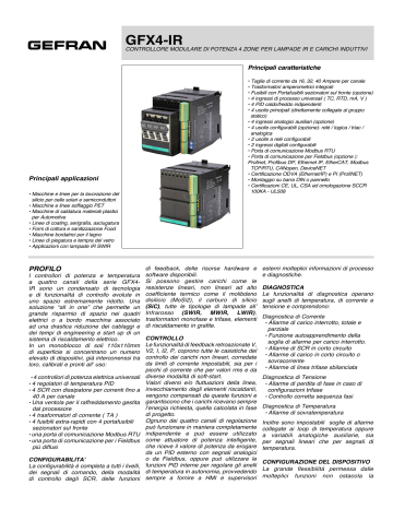 gefran GFX4-IR Power controller Scheda dati | Manualzz