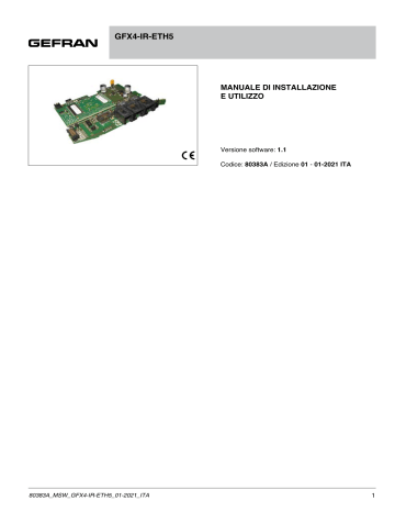 gefran GFX4-IR Power controller Manuale utente | Manualzz