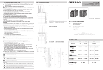 Gefran GFX4-IR Power controller Quick Start Guide | Manualzz