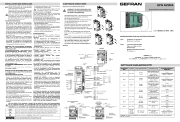 gefran GFW Power controller Schnellstartanleitung | Manualzz