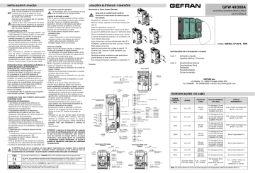 gefran GFW Power controller Guia rápido | Manualzz
