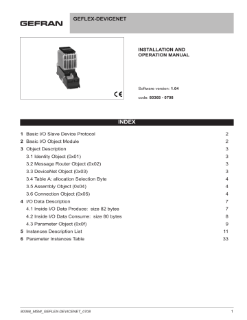 Gefran GFX Power controller User Manual | Manualzz